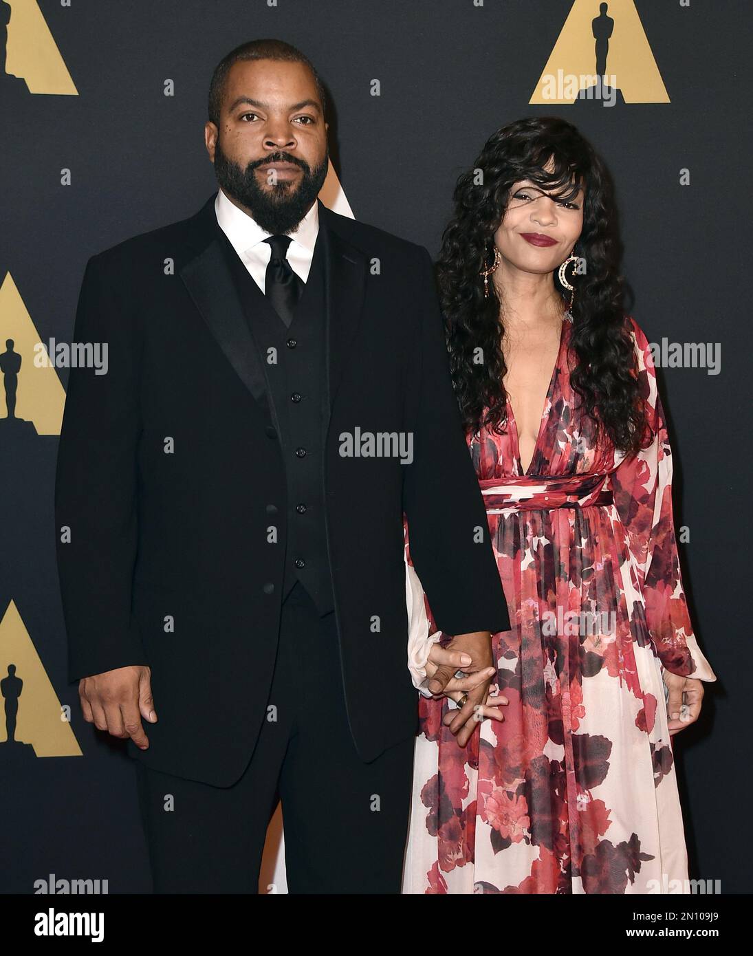 Ice Cube, left, and Kimberly Woodruff arrive at the Governors Awards at ...