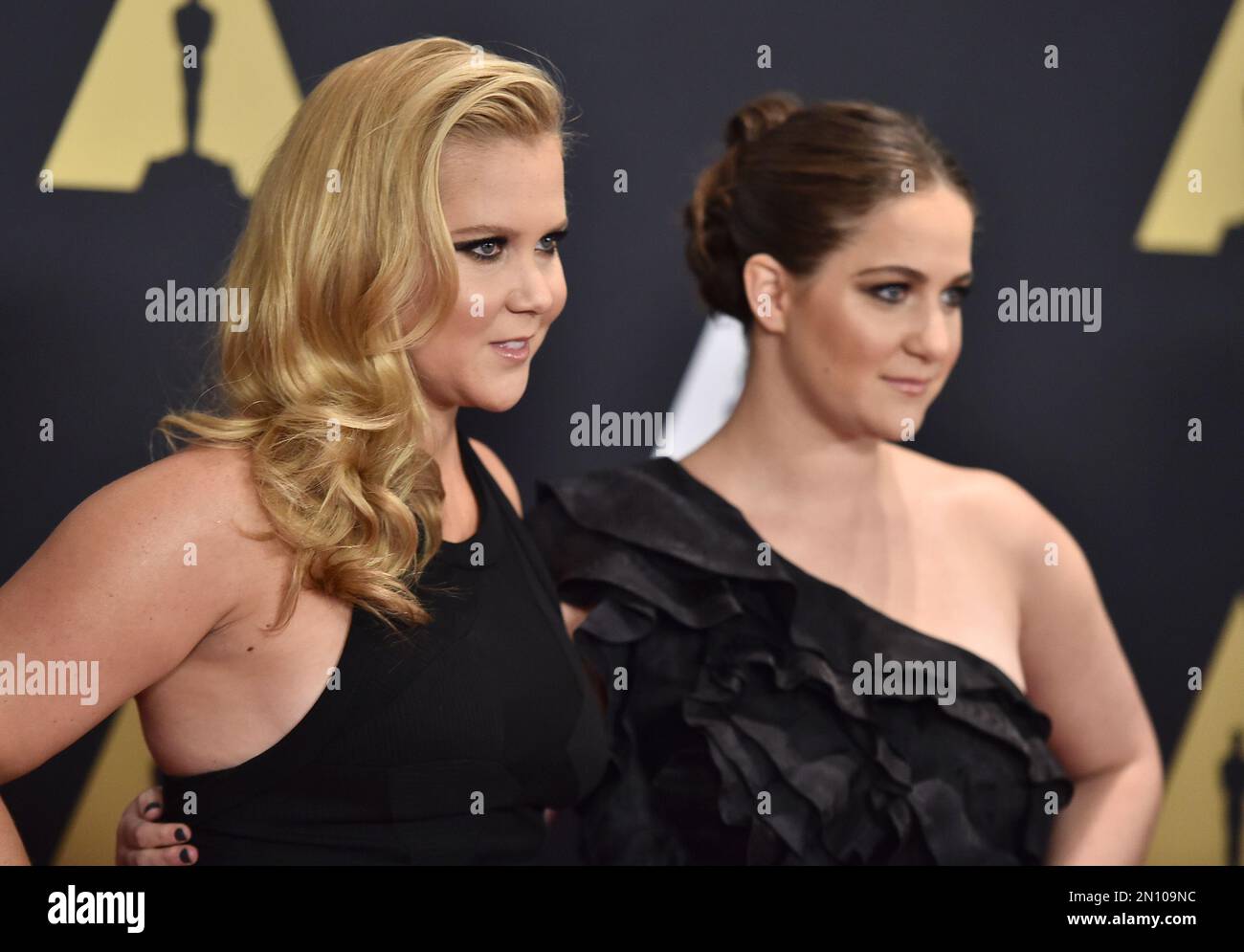 Amy Schumer, left, and Kim Caramele arrive at the Governors Awards at ...
