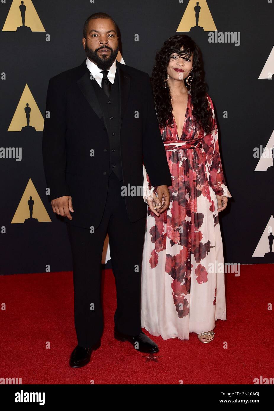 Ice Cube, left, and Kimberly Woodruff arrive at the Governors Awards at ...