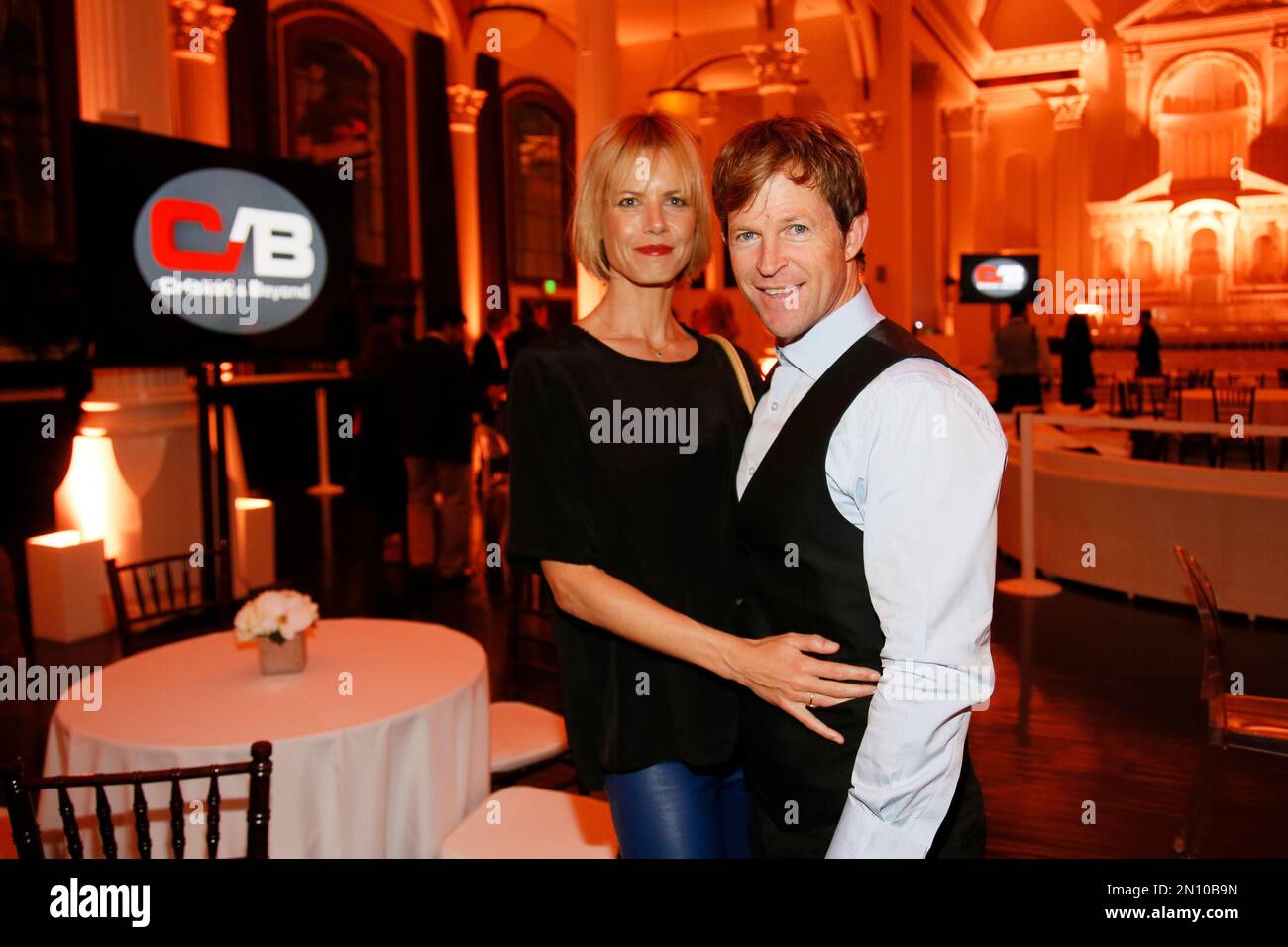 Cricket great Jonty Rhodes, right, and wife Melanie Rhodes pose during ...