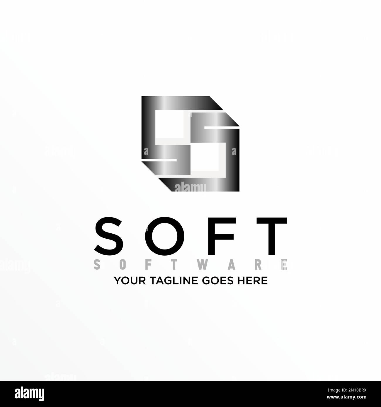 Letter or word SS font in 3D flip image graphic icon logo design ...