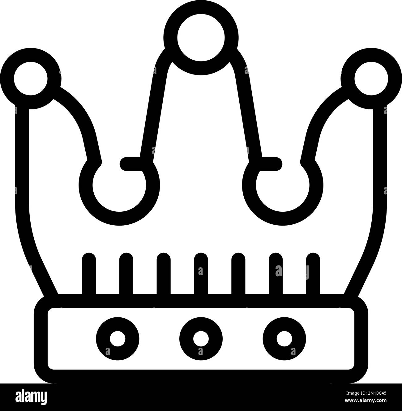 Crown trophy icon outline vector. Win medal. Cup winner Stock Vector ...