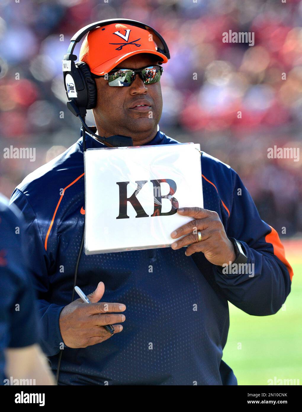 Virginia head football coach Mike London watches his team during the ...