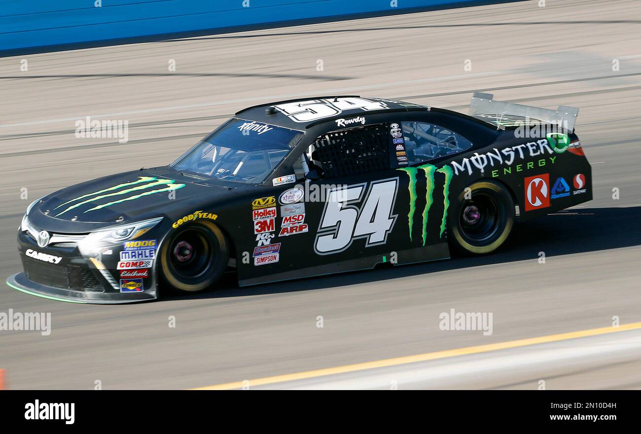Kyle Busch drives into Turn 2 during qualifying for the NASCAR Xfinity ...