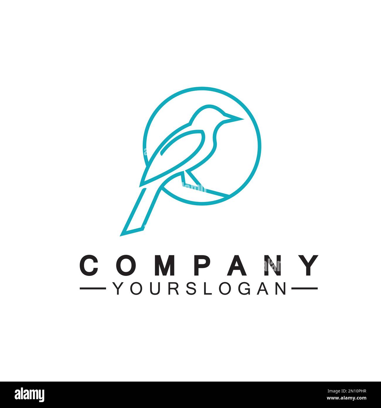 Minimalist bird feather continuous Cut Out Stock Images & Pictures - Alamy