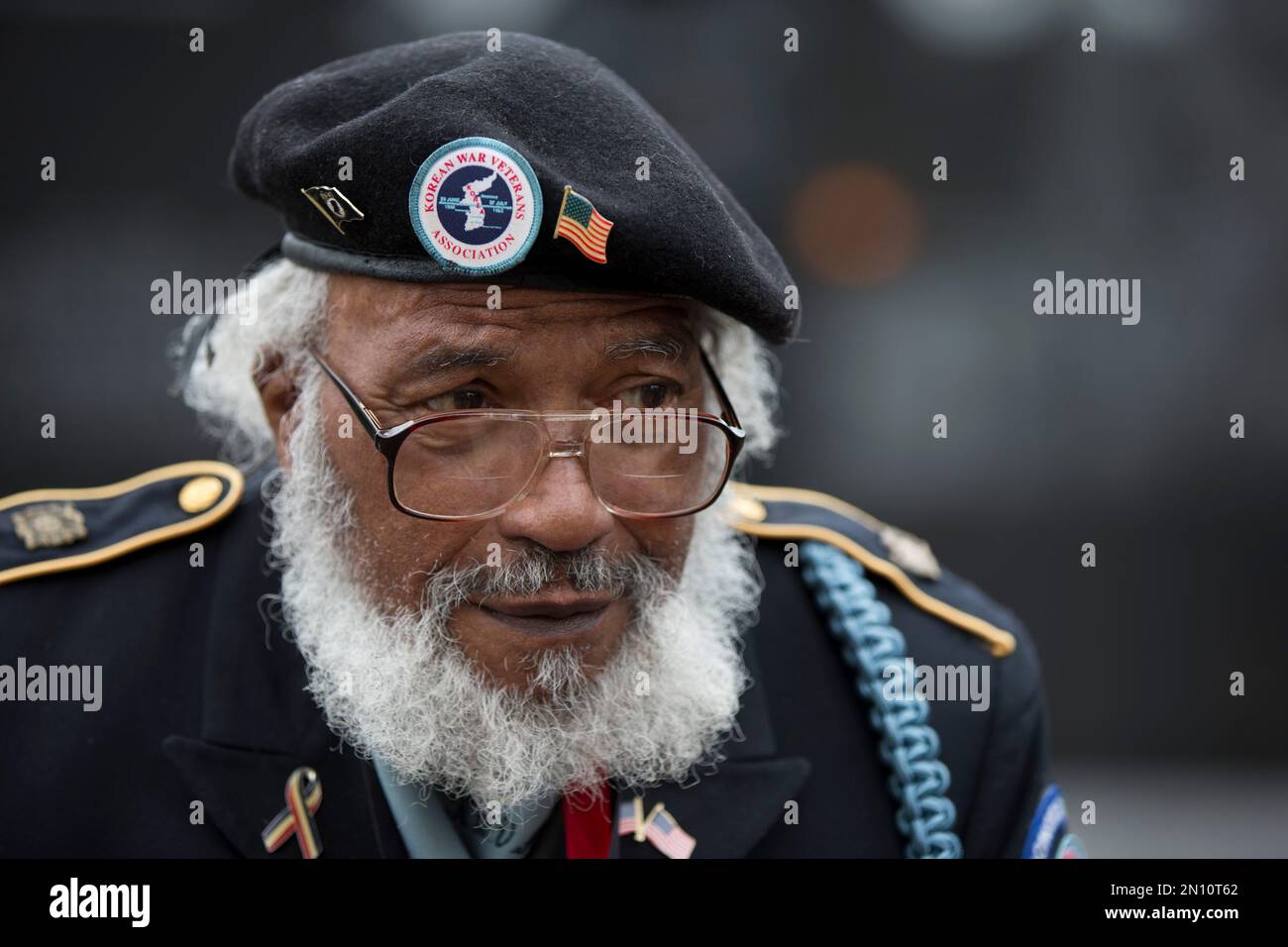 Korean War veteran and prisoner of war of war Stephen Hopkins stands ...