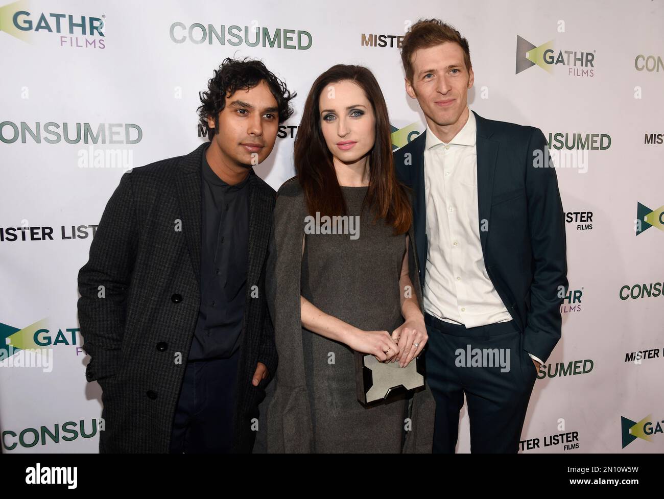 Daryl Wein, right, director of "Consumed," poses with cast members ...