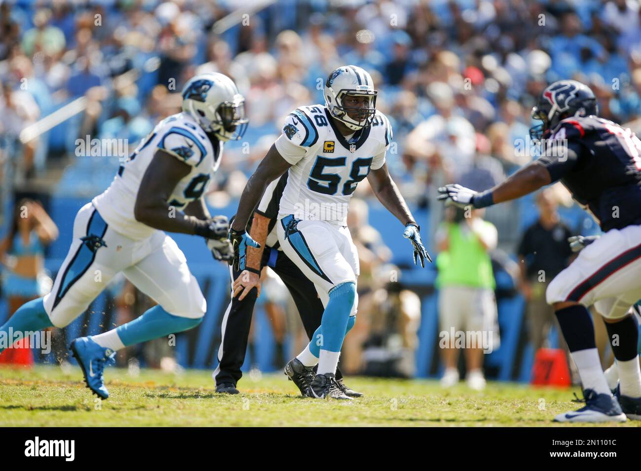 Carolina Panthers outside linebacker Thomas Davis (58) during an NFL ...