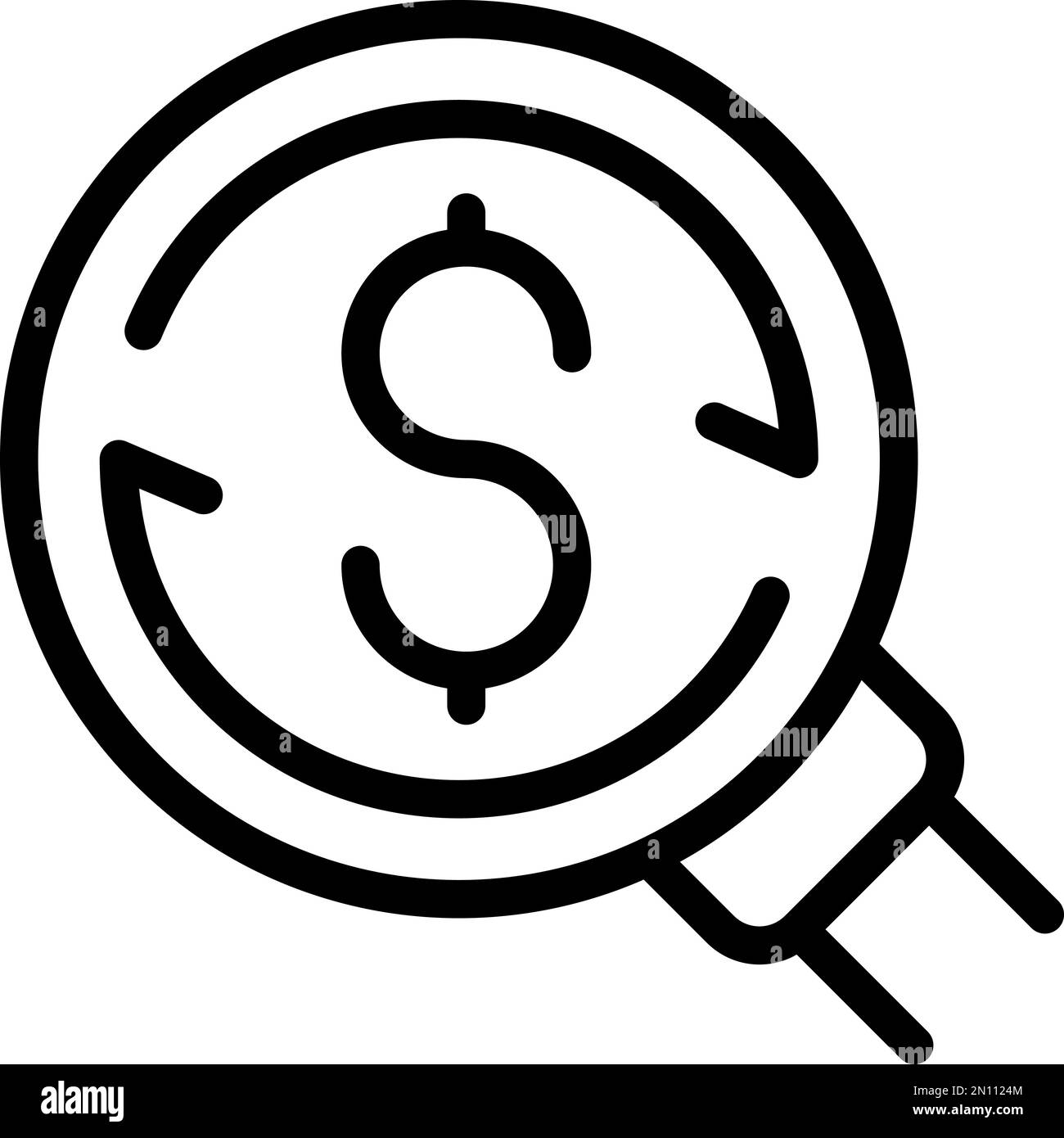 Coin refund icon outline vector. Cash back. Reward pay Stock Vector ...
