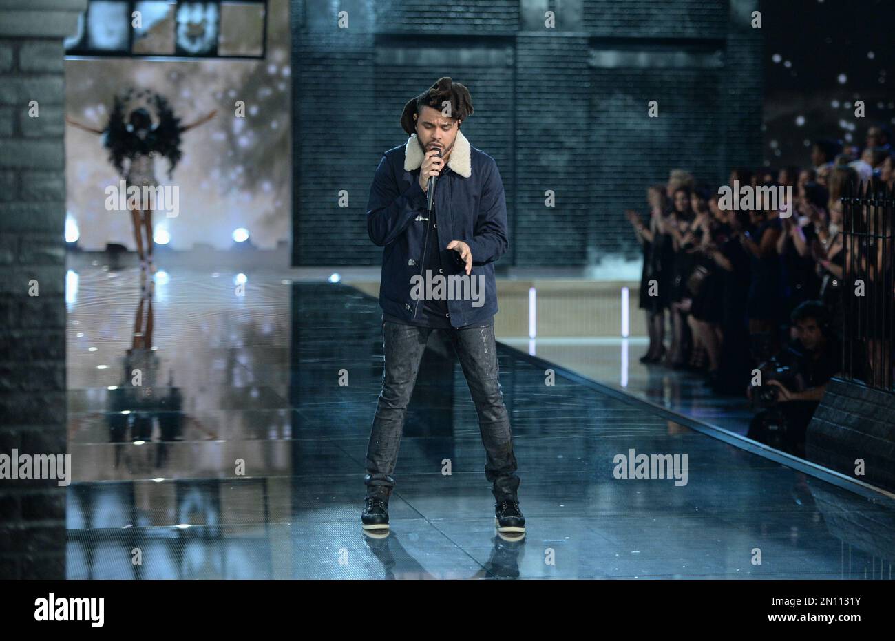 Singer The Weeknd performs during the 2015 Victoria's Secret Fashion ...