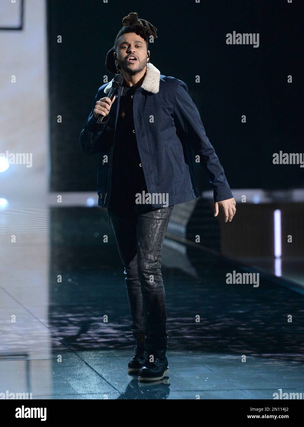 The Weeknd performs during the Victoria's Secret Fashion Show at the ...