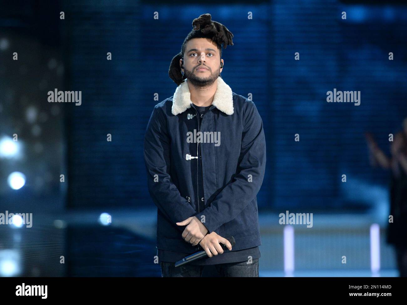 The Weeknd performs during the Victoria's Secret Fashion Show at the ...