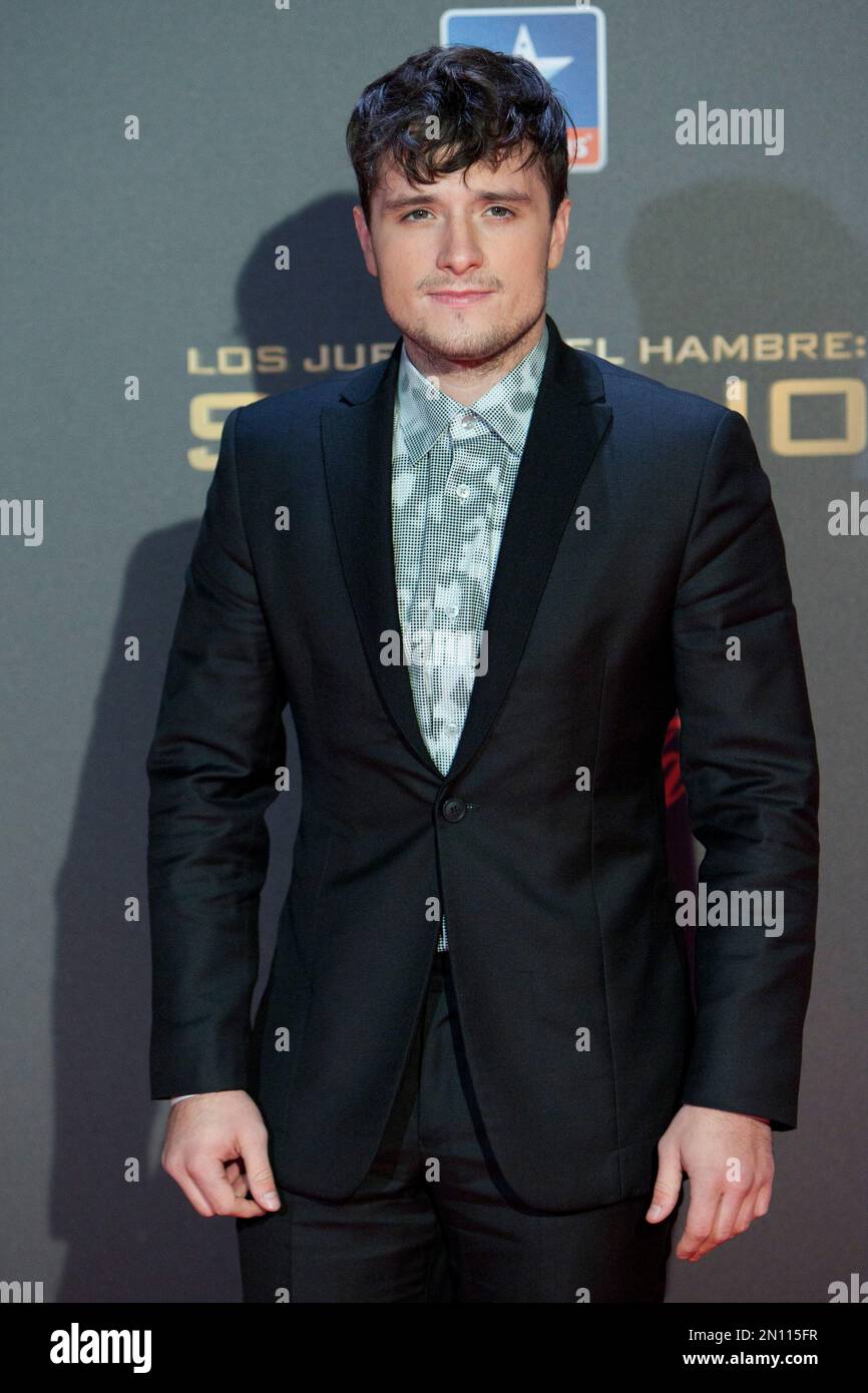 US actor Josh Hutcherson poses for photographers during the premiere of ...