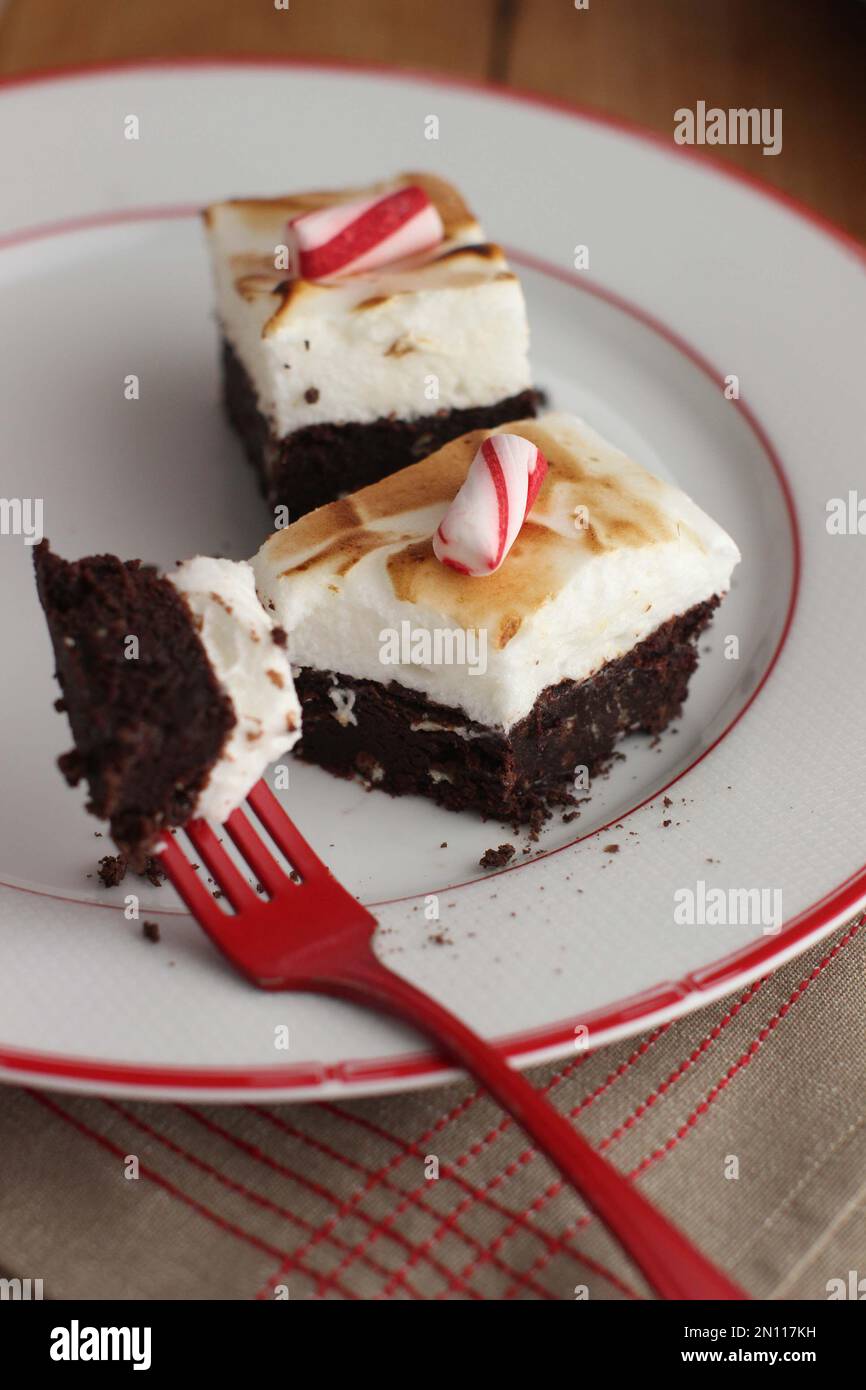 This Sept. 11, 2015 photo shows mini toasted marshmallow brownies in ...