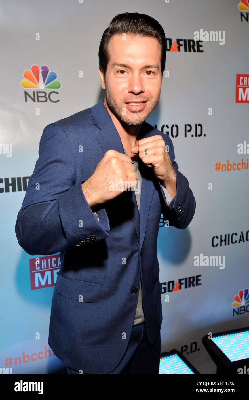 Jon Seda arrives at a Red Carpet Event for NBC's "Chicago Fire ...