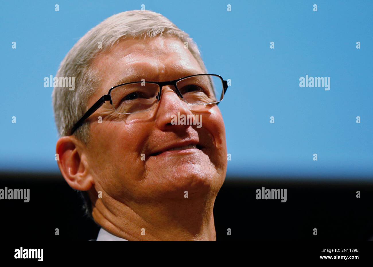 Apple CEO Tim Cook attends the inauguration of the academic year at the ...