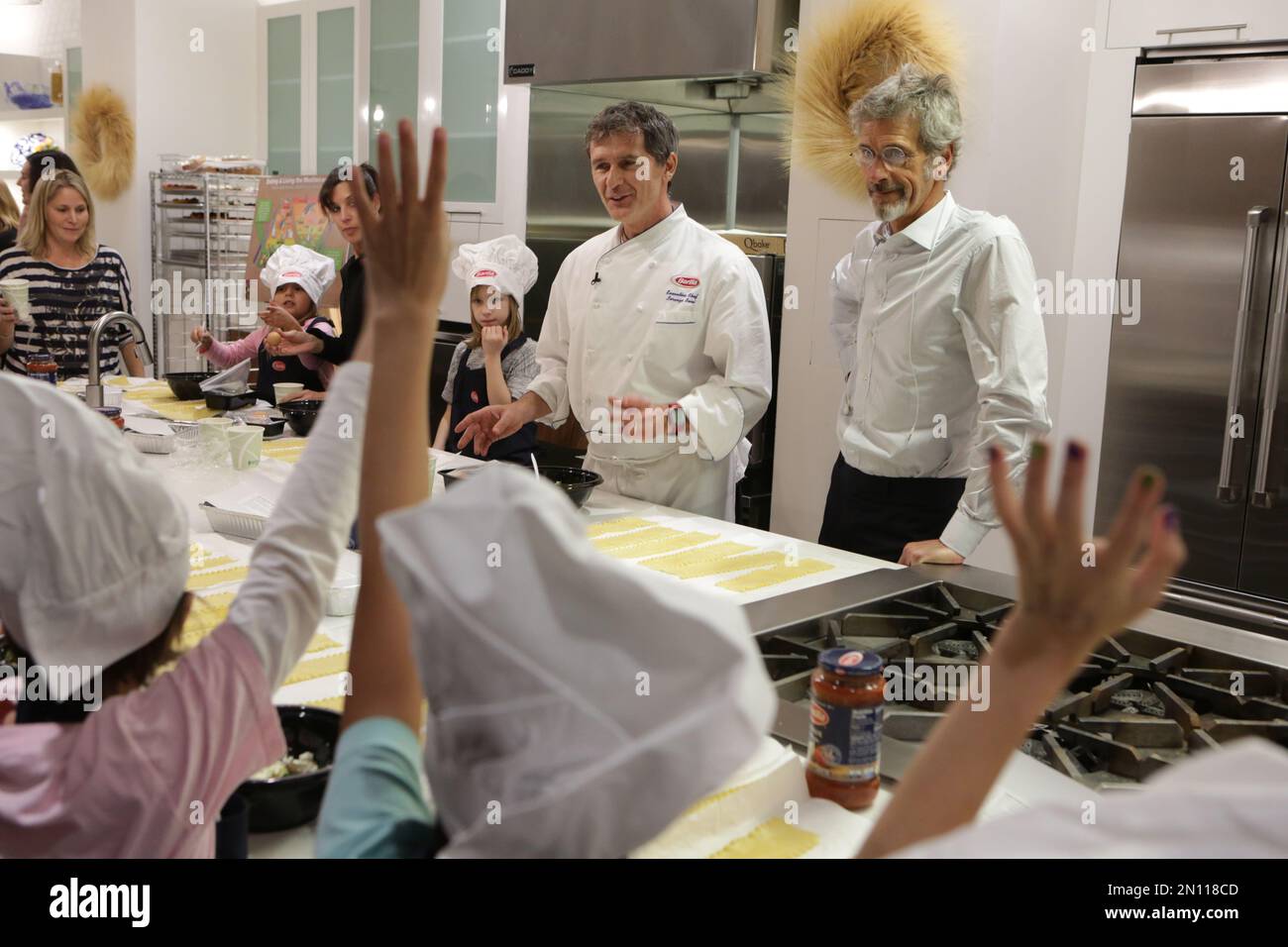 IMAGE DISTRIBUTED FOR BARILLA - Executive Chef Lorenzo Boni, left, is ...