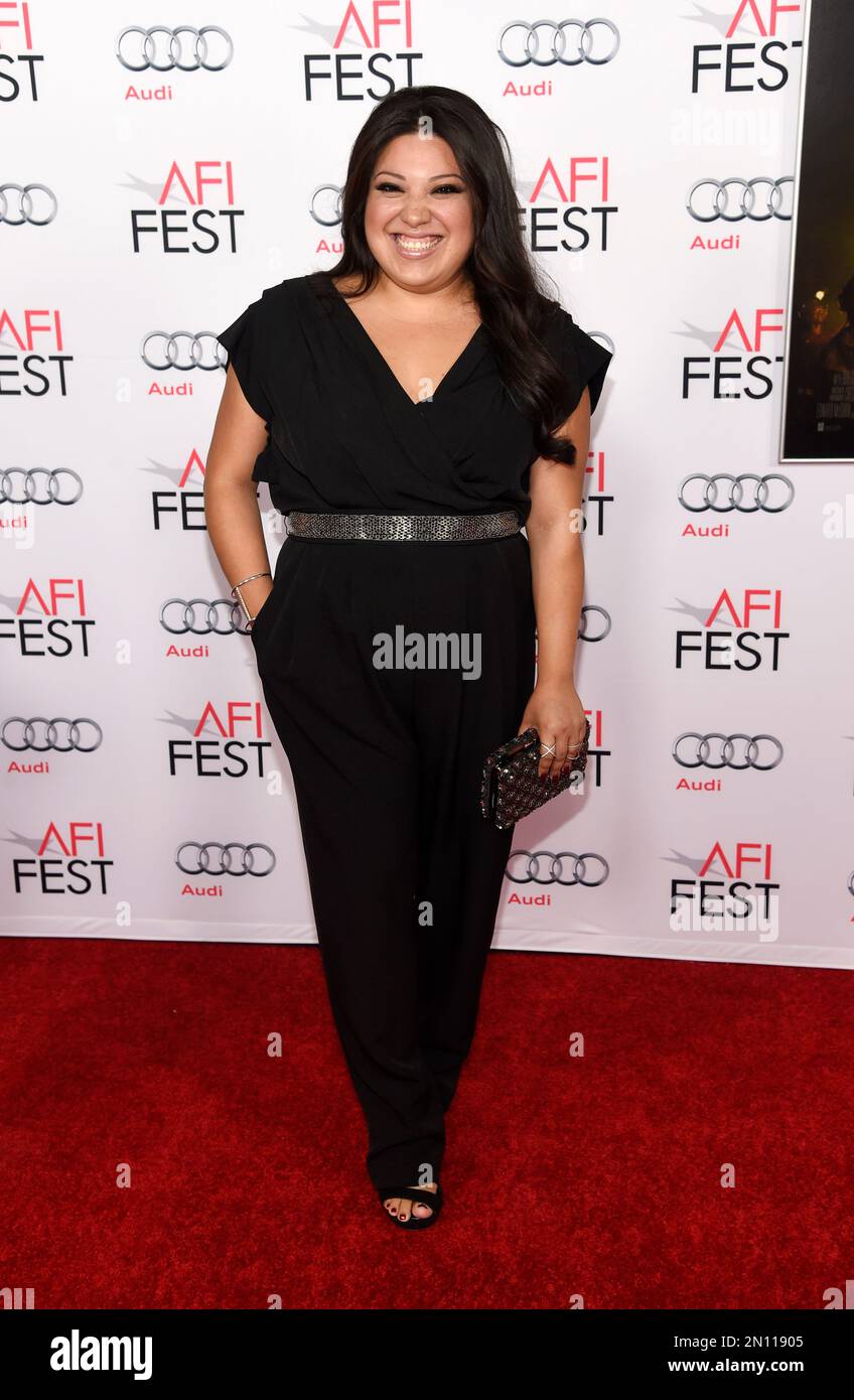 Elizabeth De Razzo, a cast member in "The 33," poses at a gala ...