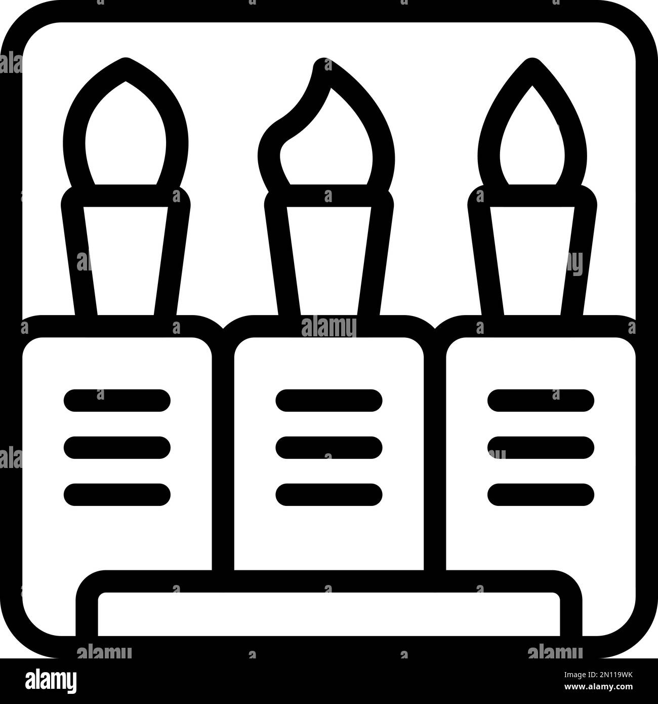 Paint brush pot Black and White Stock Photos & Images - Alamy