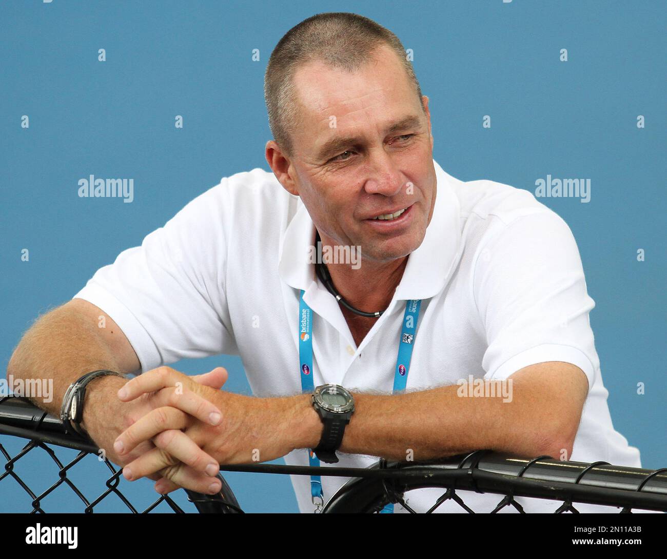FILE - In this Jan. 7, 2012, file photo, Ivan Lendl watches Andy Murray ...