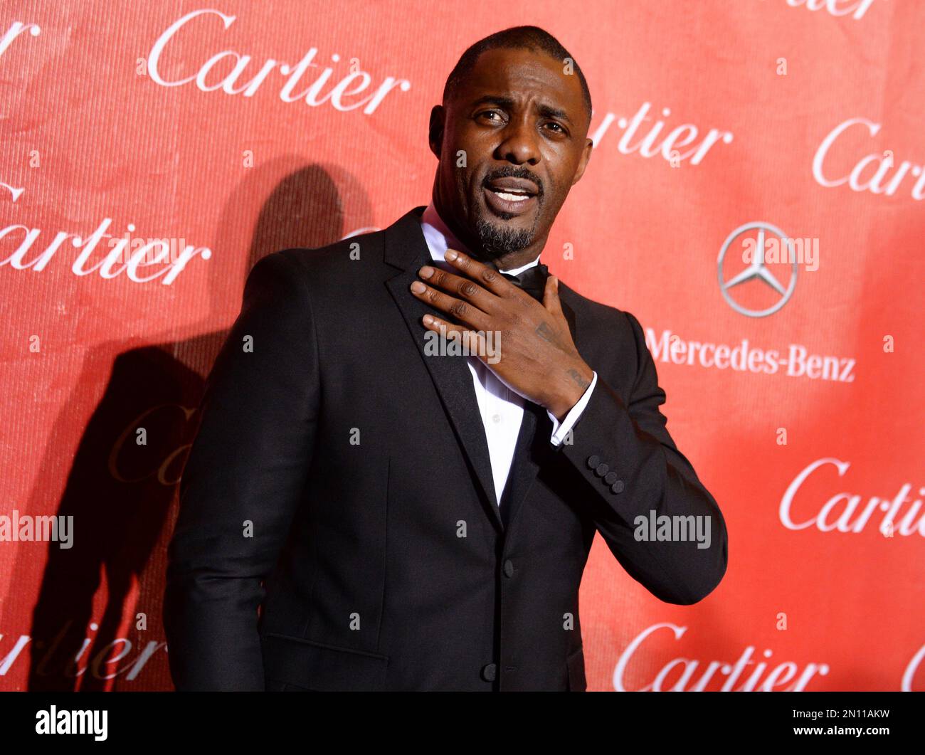 FILE- In this Jan. 4, 2014 file photo, Idris Elba arrives at the Palm ...
