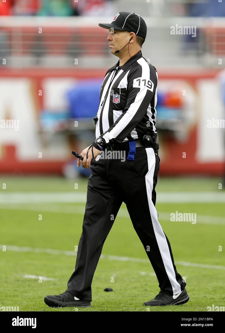 NFL back judge Greg Wilson (119) during an NFL football game between ...