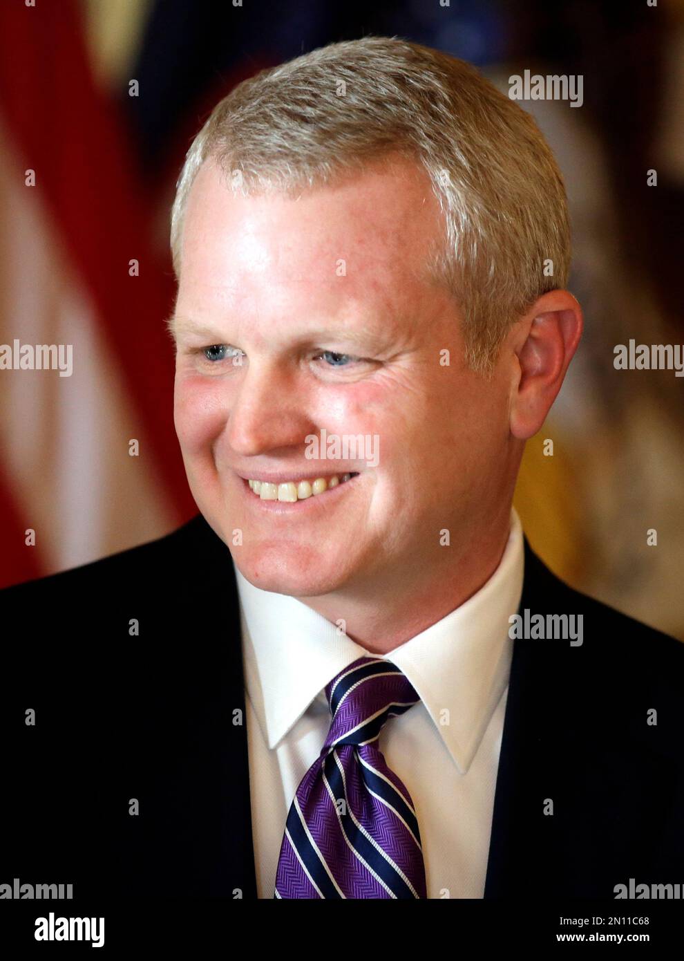 Utah Supreme Court nominee John Pearce looks on during a news ...