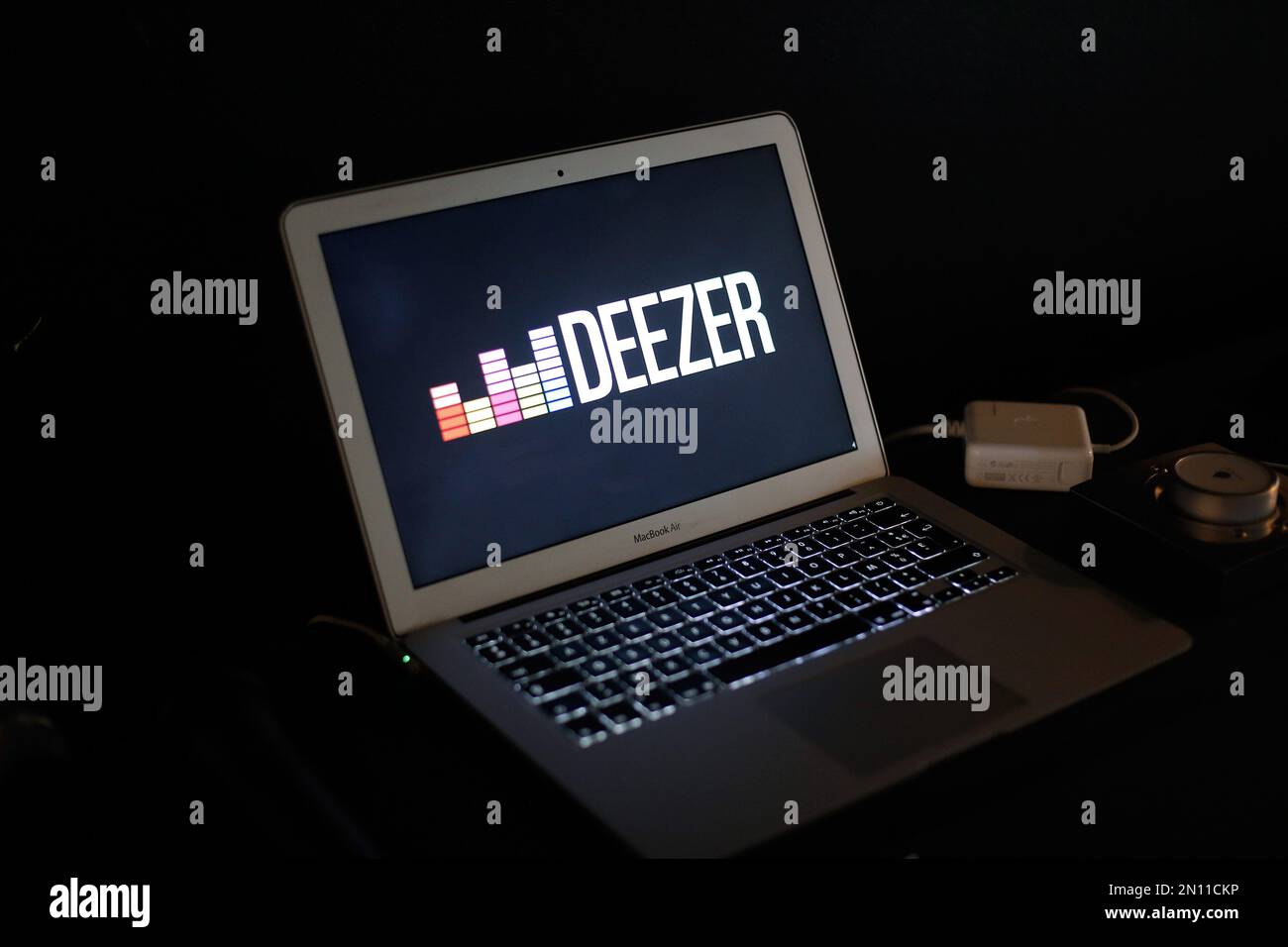The music streaming services Deezer's logo is pictured at the company ...