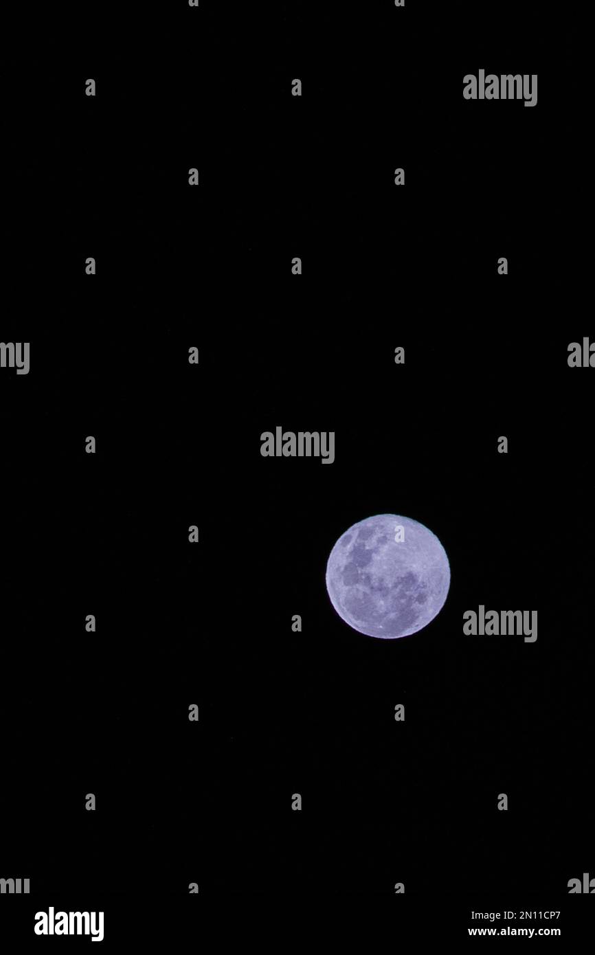 The Snow Full Moon seen at it's peak according to NASA on February 5 ...