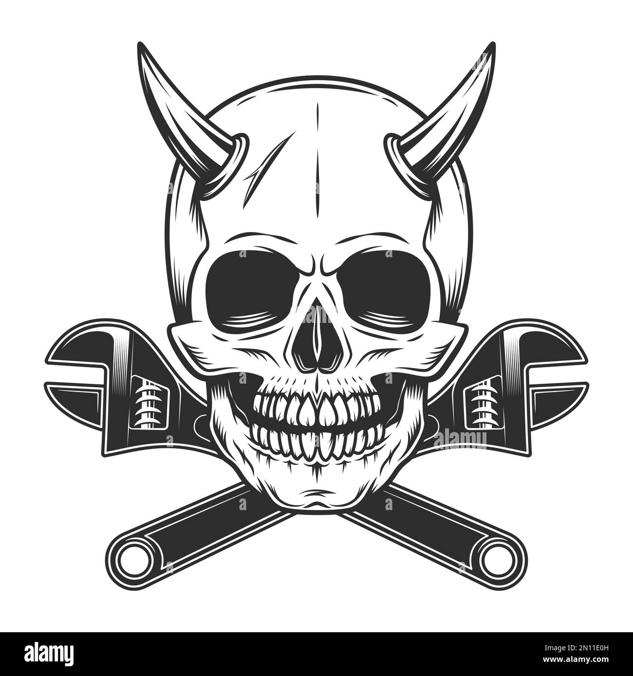 Old mechanic in workshop Stock Vector Images - Alamy