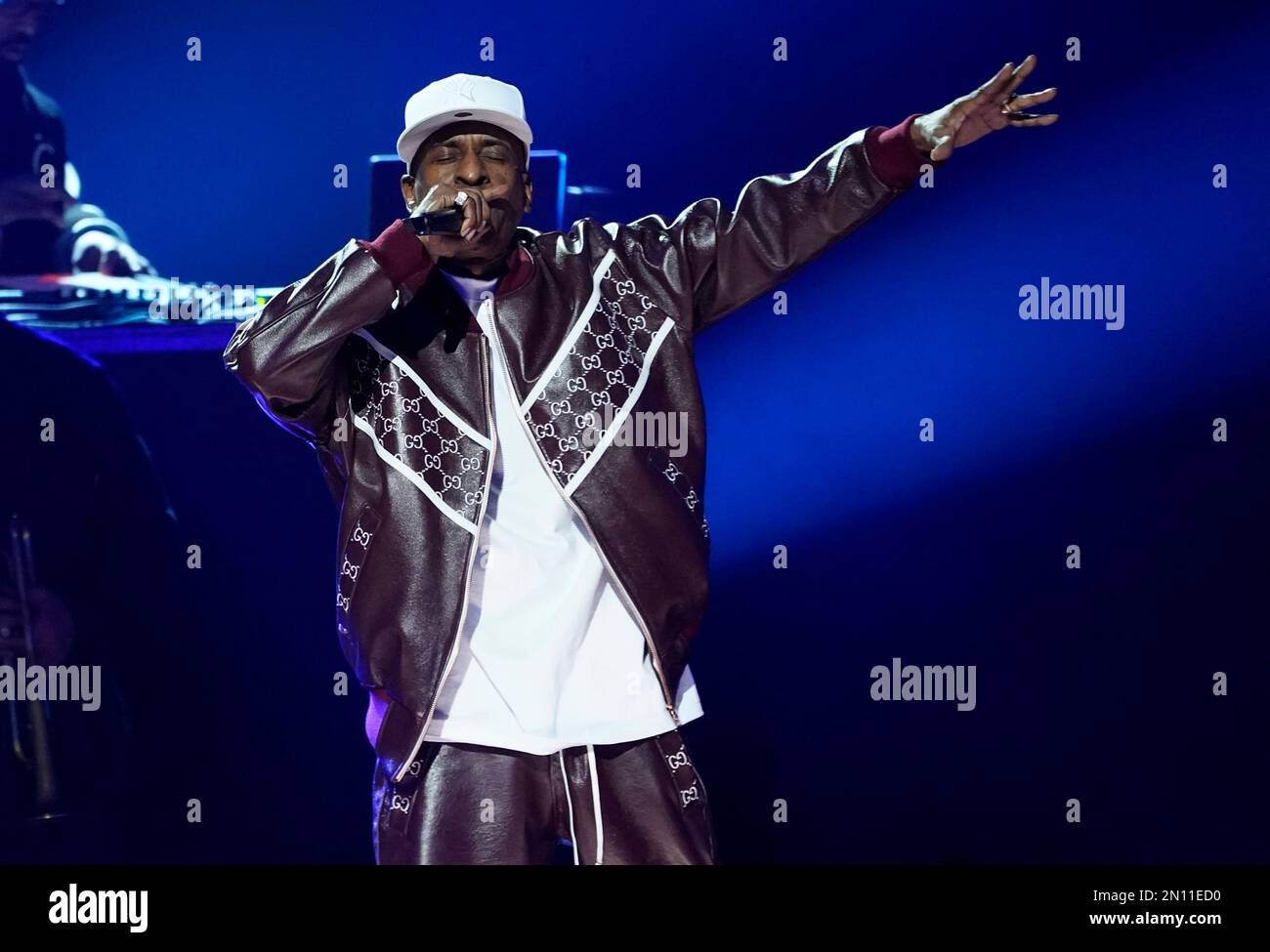 Rakim performs "Eric B is President" at the 65th annual Grammy Awards ...