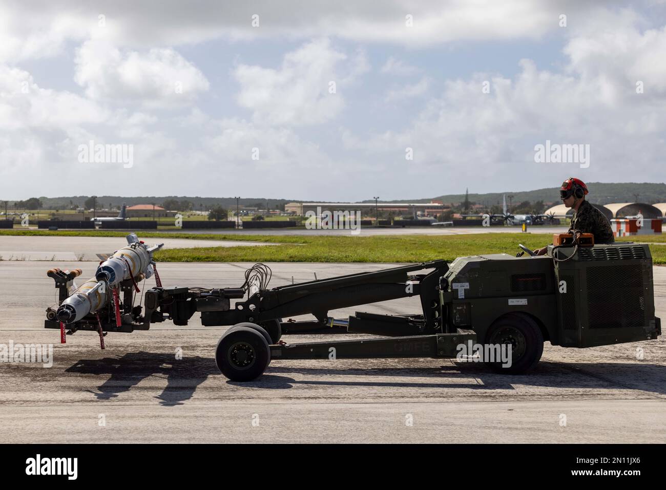 U.S. Marine Corps Lance Cpl. Gavin Wilson, an aviation ordnance ...