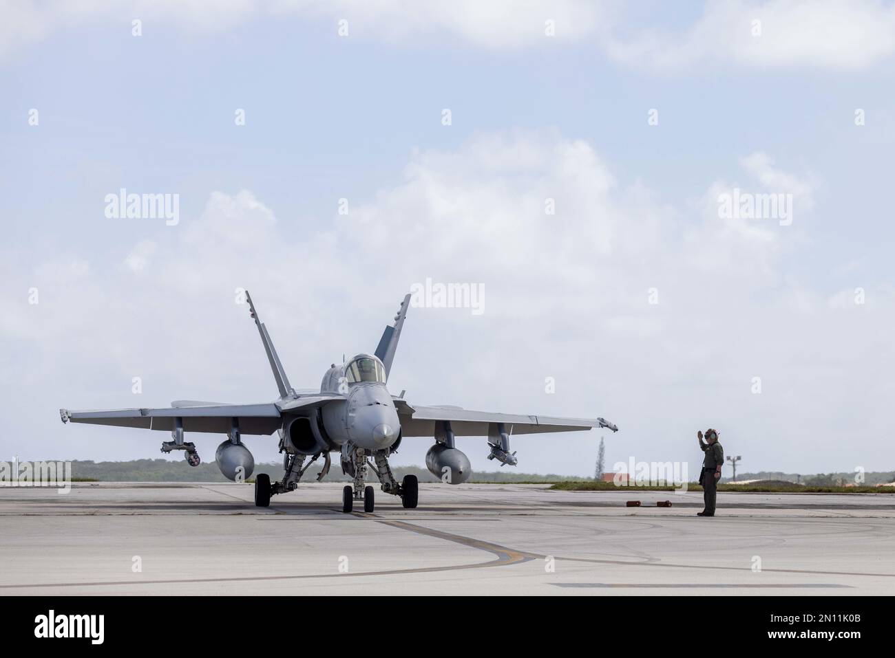 U.S. Marine Corps Cpl. John Gonzales, a fixed-wing aircraft mechanic ...