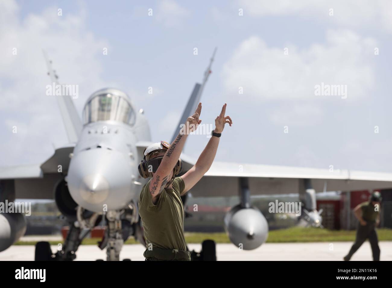 U.S. Marine Corps Cpl. Matthew Doerr, a fixed-wing aircraft mechanic ...