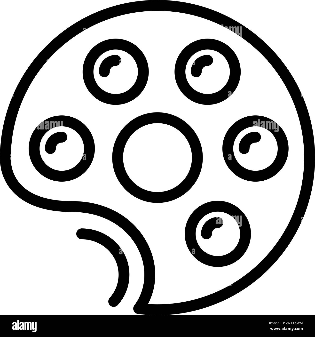 Palette icon outline vector. Art studio. Painter artist Stock Vector ...