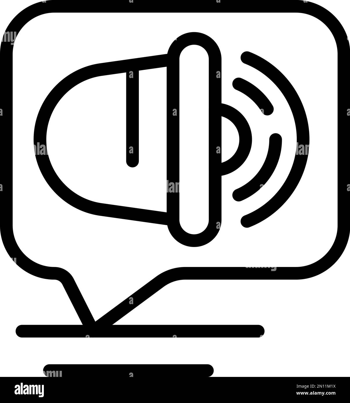 Air Raid alert icon outline vector. Alarm siren. Sign attention Stock ...