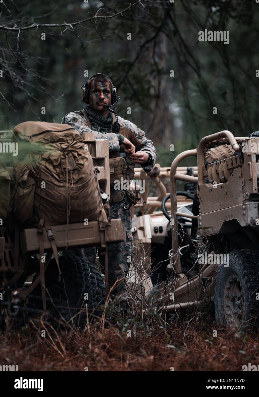A U.S. Marine with 2d Light Armored Reconnaissance Battalion, 2d Marine ...