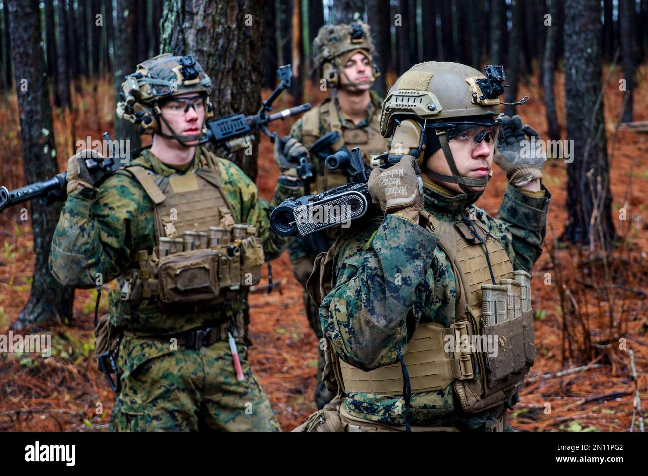 U.S. Marines with 2d Battalion, 6th Marine Regiment, 2d Marine Division ...