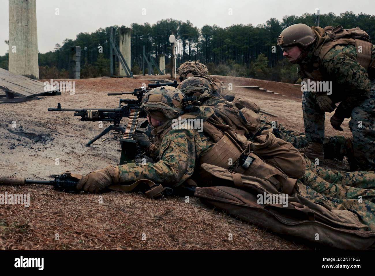 U.S. Marines with 2d Battalion, 6th Marine Regiment, 2d Marine Division ...