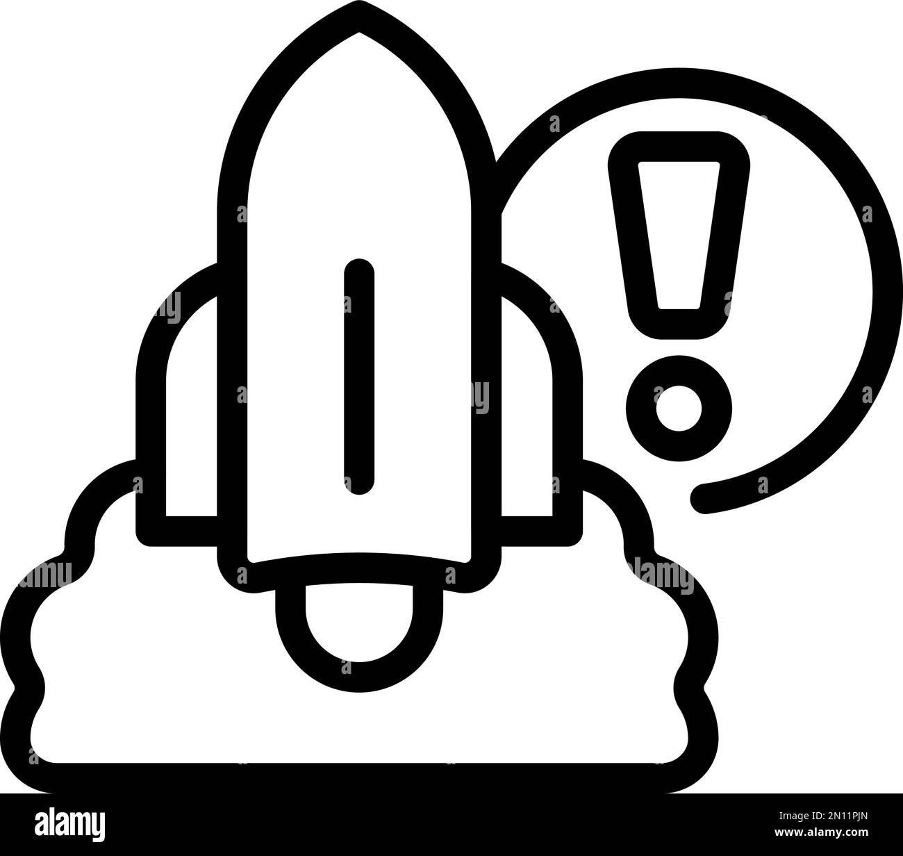 Bomb alert icon outline vector. Air raid. Alarm siren Stock Vector ...