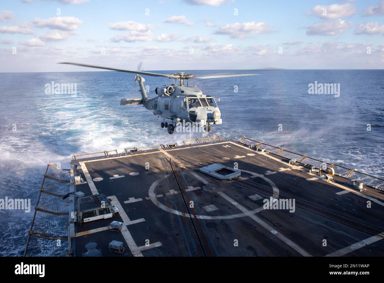 230125-N-EH998-1037 MEDITERRANEAN SEA (Jan. 25, 2023) An MH-60R Seahawk ...