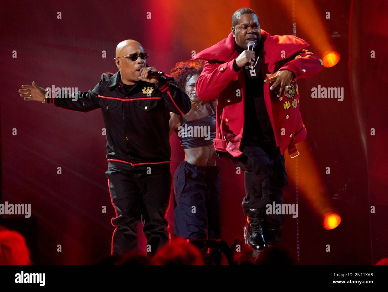 Spliff Star, left, and Busta Rhymes perform "Put Your Hands Where My ...