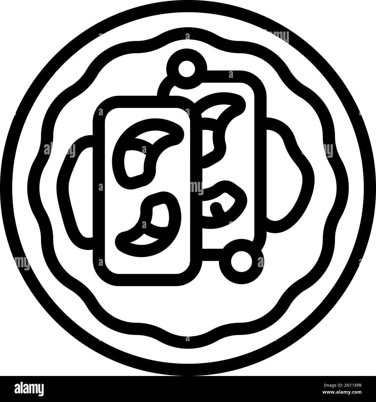 Breakfast spring roll icon outline vector. Cuisine food. Vegetable menu ...