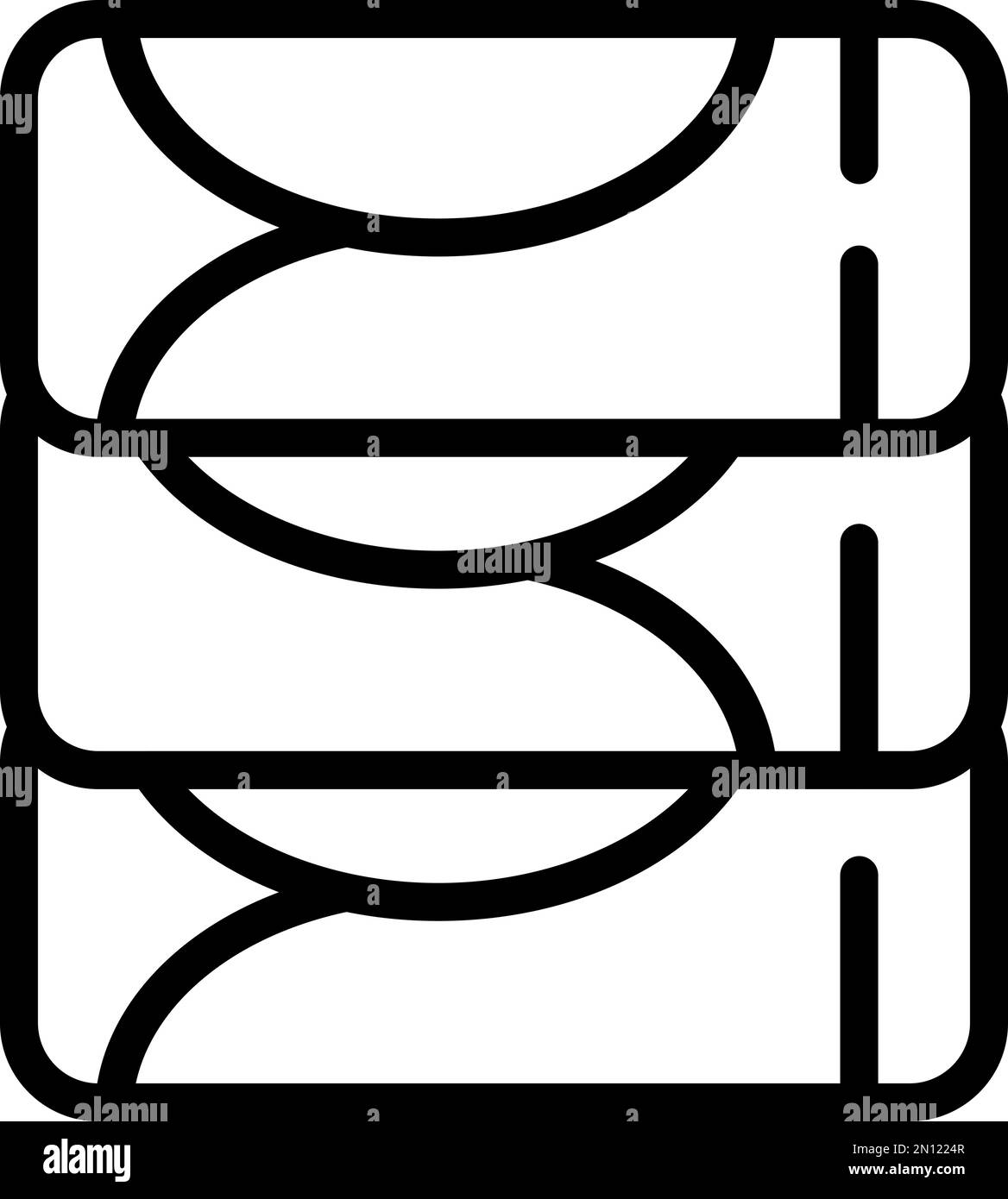 Bread spring roll icon outline vector. Food cuisine. Fresh menu Stock ...