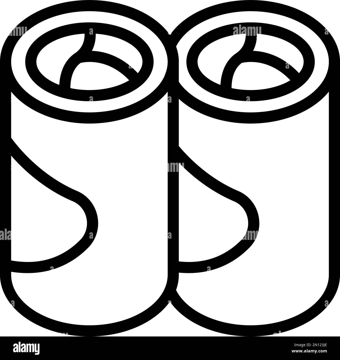 Top spring roll icon outline vector. Food cuisine. Cheese meal Stock ...