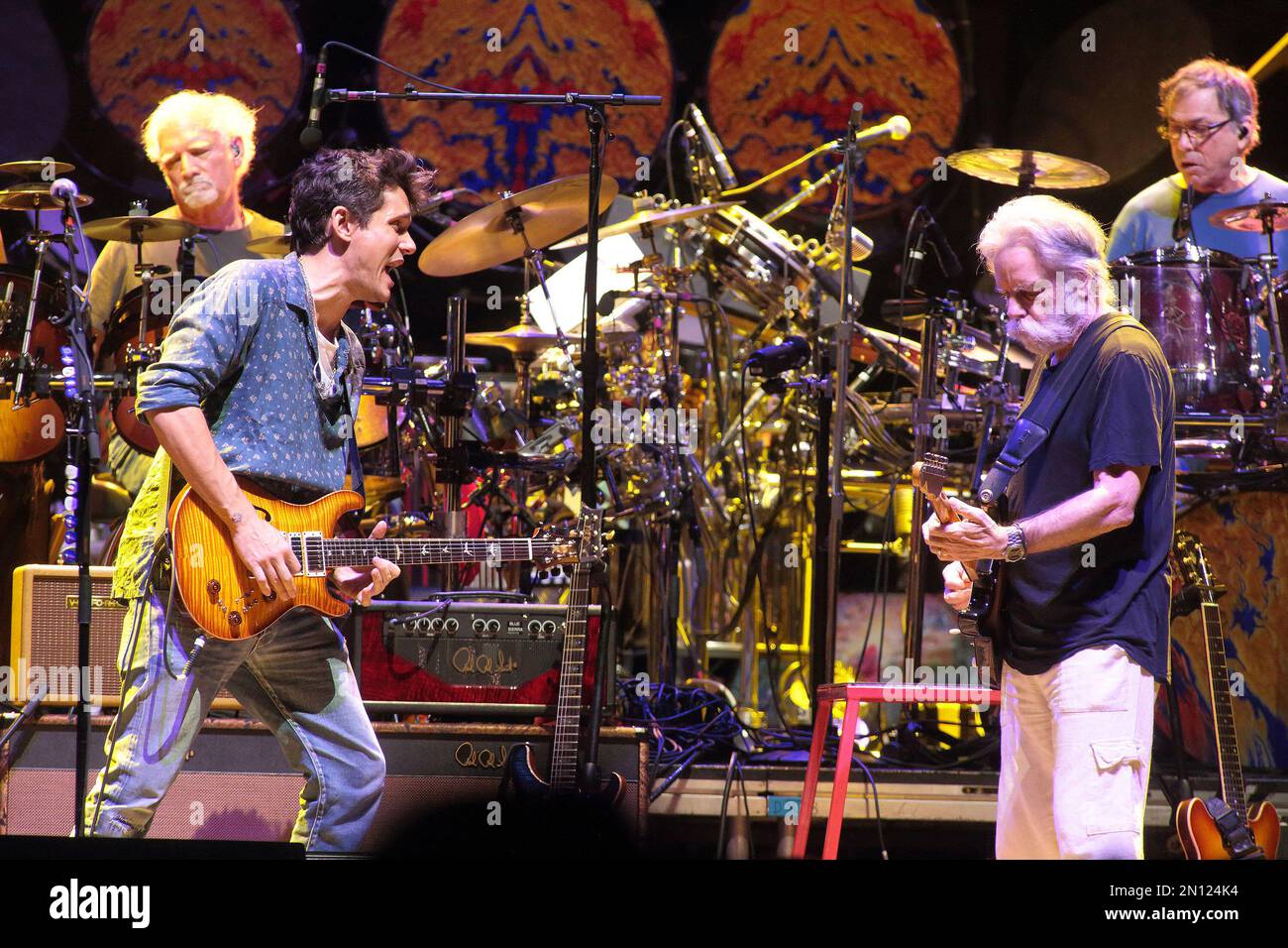 Bill Kreutzmann, from left, John Mayer, Bob Weir and Mickey Hart of the ...