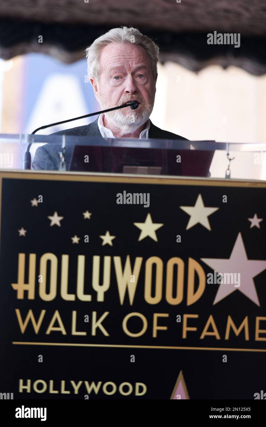 Director Ridley Scott attends a ceremony honoring him with a star on ...