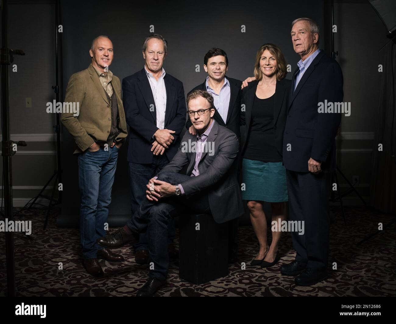 (From left to right) Michael Keaton, Walter Robinson, Michael Rezendes ...