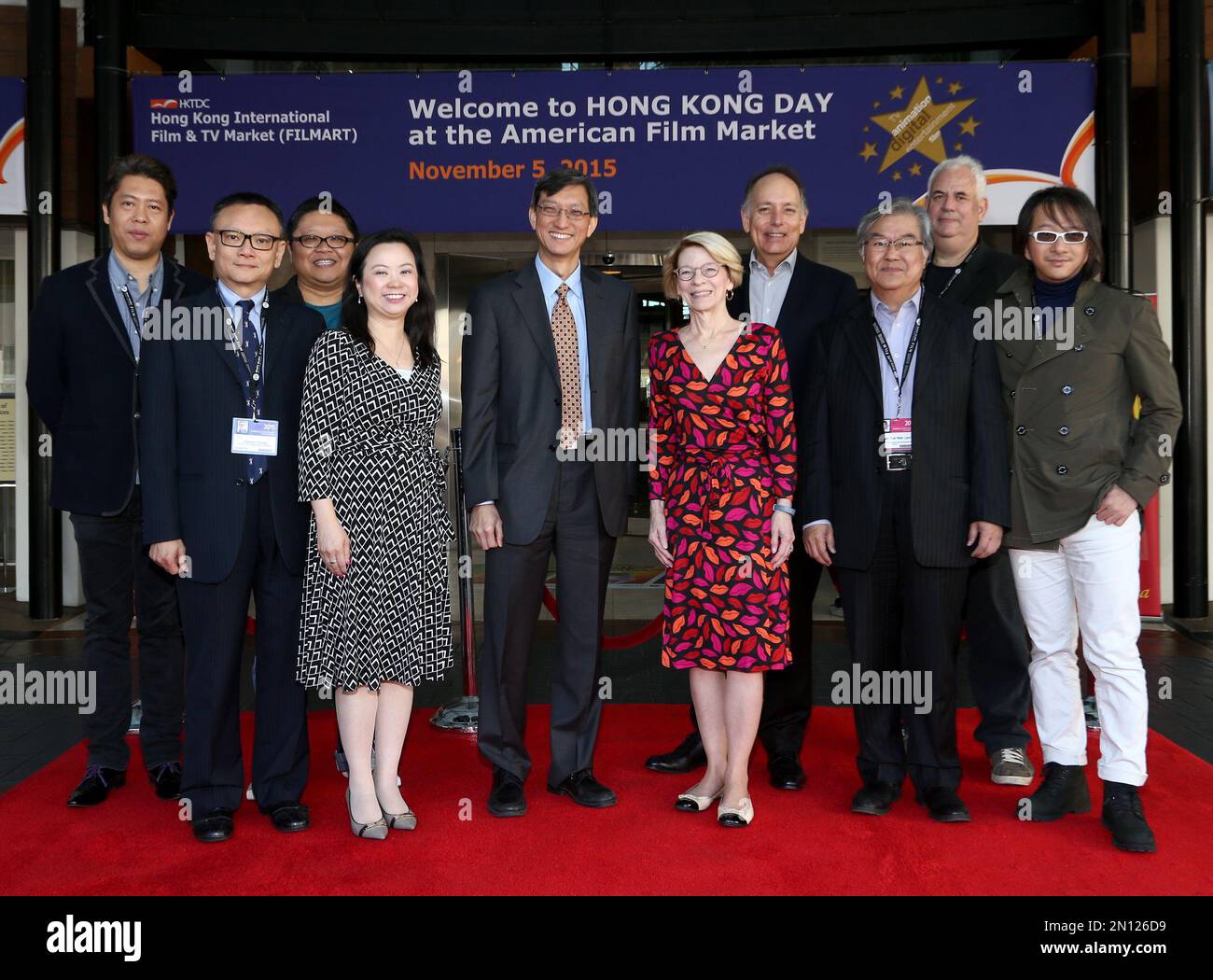 Angus Chan, Managing Director, Young Live Entertainment (HK), from left ...