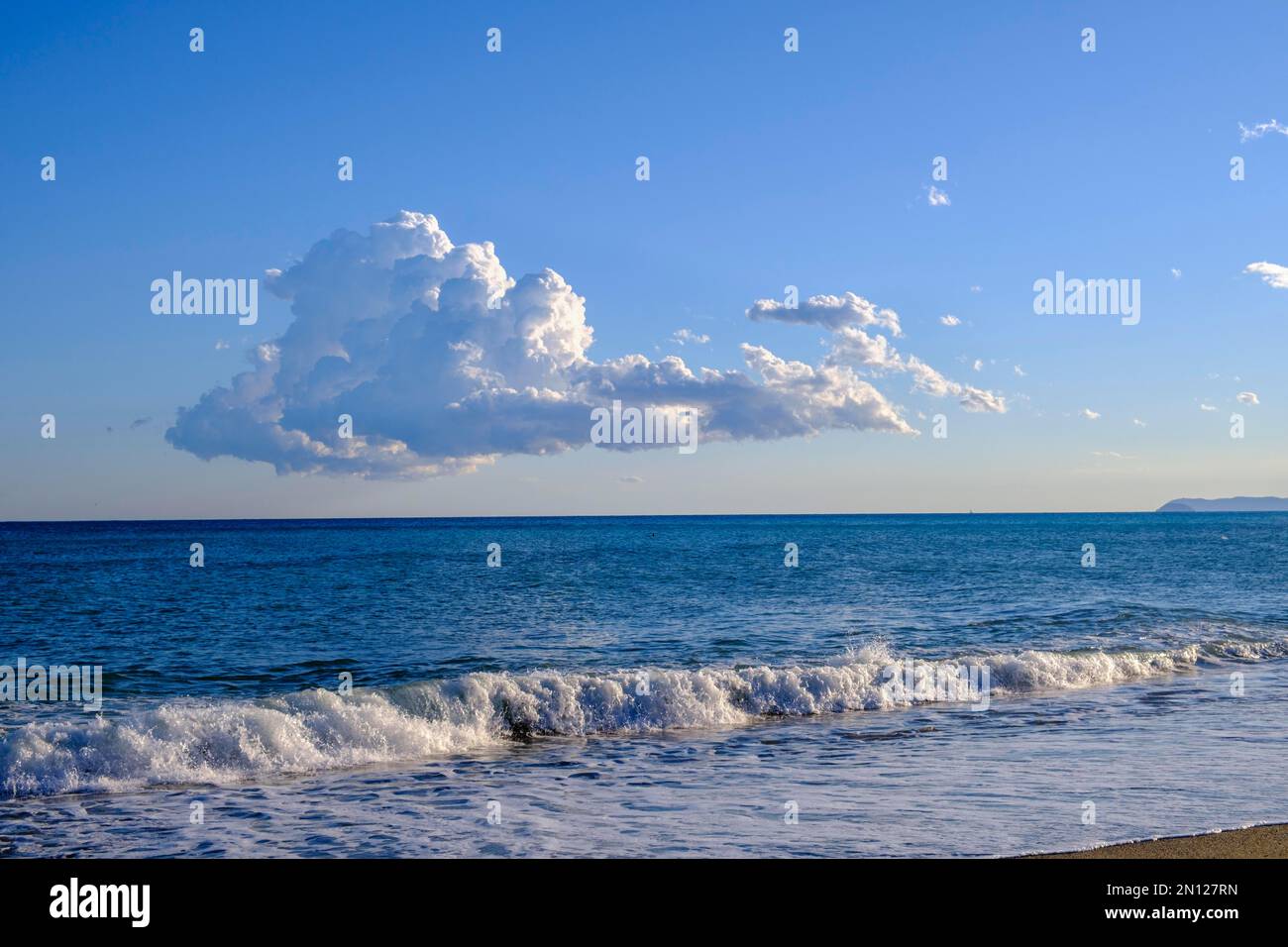 Mediterranean Sea, Wave, Finale Ligure, Liguria, Italy, Europe Stock ...